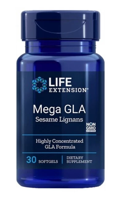 LIFE EXTENSION MEGA GLA with Sesame Lignans - 30 Softgels - Support ...