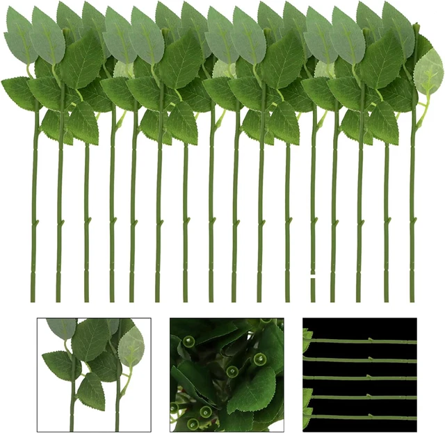 KÜNSTLICHE BLUMENSTIELE FÜR DIY Blumensträuße und Dekorationen, grün ...