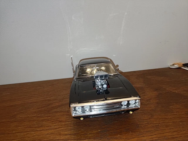 1 18 Ertl Joyride Dodge Charger Rt 1970 Noir Fast And Furious 1 Dom