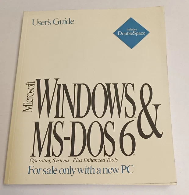 VINTAGE WINDOWS 3 and MS-DOS 6.0 User’s Guide and Certificate of Authenticity £10.80 - PicClick UK
