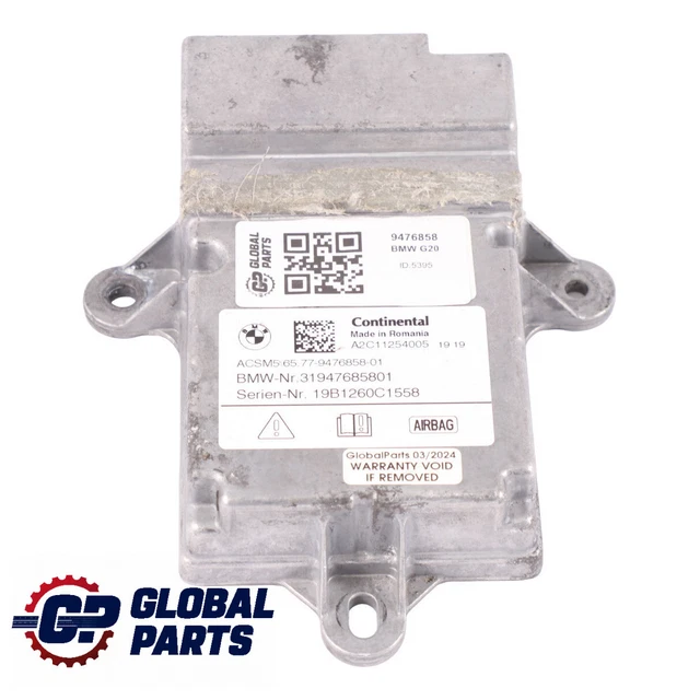 AIRBAG MODULE BMW G20 G21 SRS Control Unit Module ECU 9476858 £50.00 ...