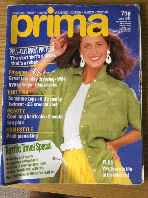 VINTAGE PRIMA MAGAZINE, fashion and home magazine with patterns - July ...