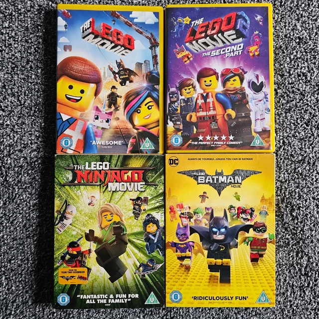 LEGO MOVIE 4 Film DVD Bundle Inc Batman, Ninjago & Lego Movie 1/2 Kids ...
