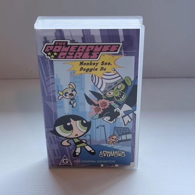 POWERPUFF GIRLS VHS Monkey See Doggie Do Cartoon Network Video Tape PAL ...