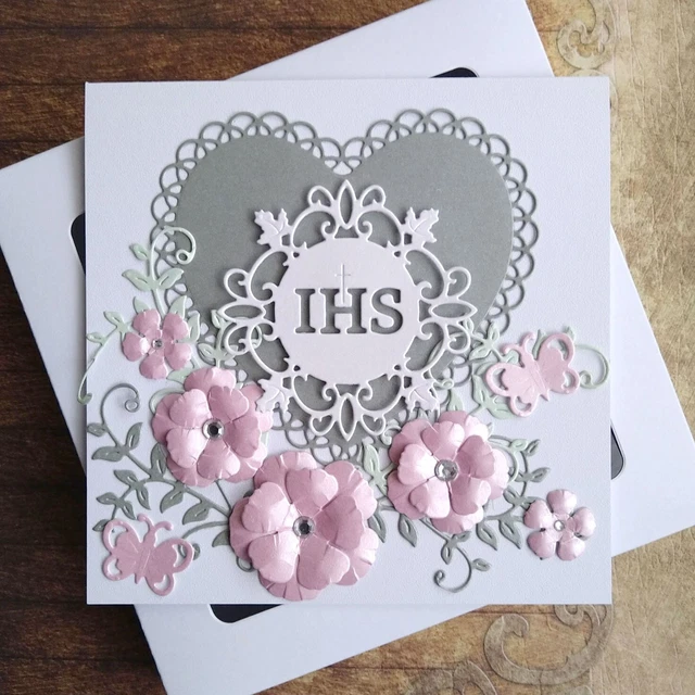 KARTKA NA KOMUNIE , Pamiatka Komunii Komunia Holy Communion 3D handmade ...