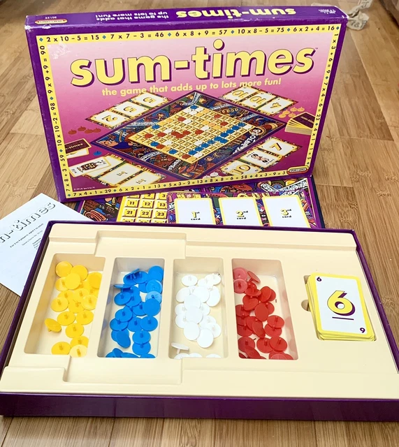 VINTAGE 1992 SPEARS Games Sum-times Maths Add Up Board Game ~Complete ...