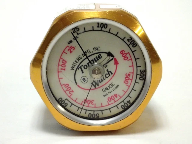 WATERS 651X-4M TORQUE WATCH GAUGE 25-600 GM-CM w/ 1/4" CHUCK & STORAGE ...