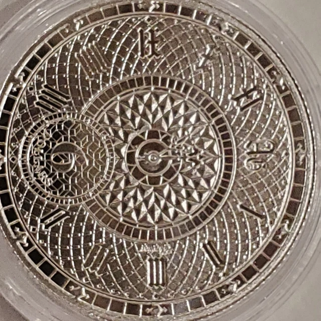 2022 1 OZ .999 Silver CHRONOS Tokelau 6 dollar Coin Clock watch 8th ...