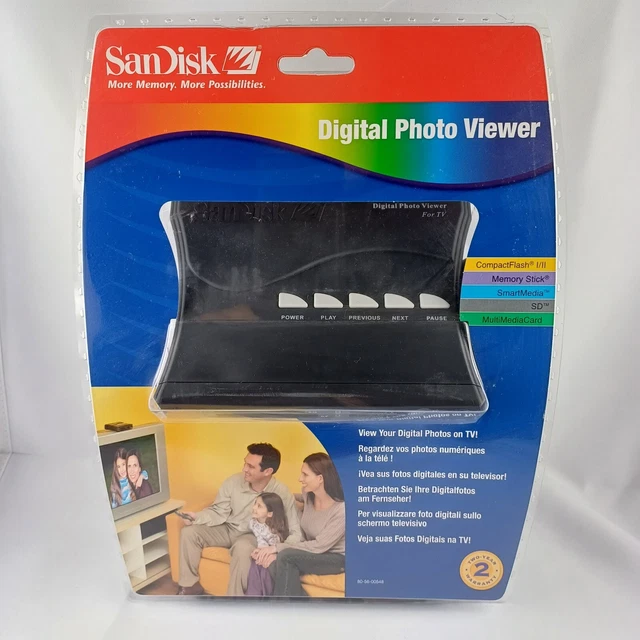 SANDISK DIGITAL PHOTO Viewer SDV1-A - SD TV Card Reader + Remote NEW & ORIGINAL PACKAGING £34.50 ...