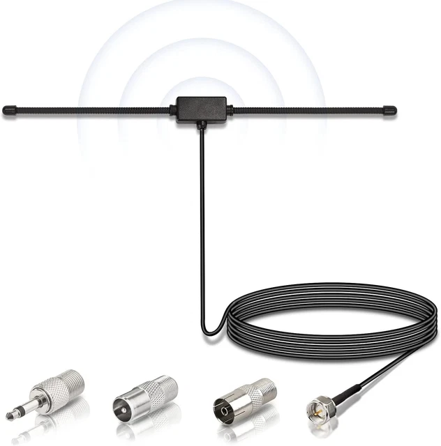 DAB ANTENNE RÉCEPTEUR Radio FM Dipôle avec Câble Extension de 3m pour ...