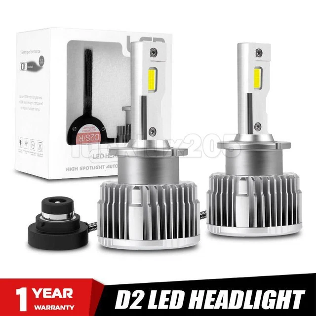 2X D2R D2S LED Headlight Bulbs 180W 6000K White Replace HID Xenon Conversion Kit $60.80 ...