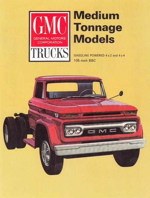 GMC TRUCKS LKW Medium Tonnage Models Prospekt Brochure USA 1965 AO EUR ...