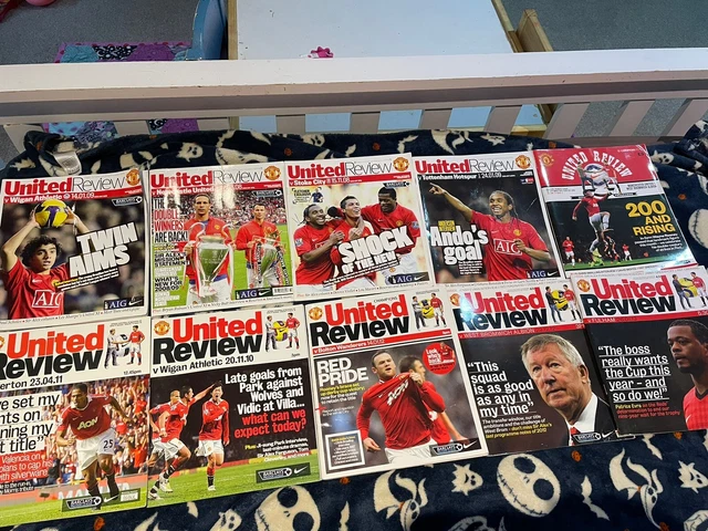 Manchester United 10 Home Programme Bundle From 2007 2013 Bulk Lot £6