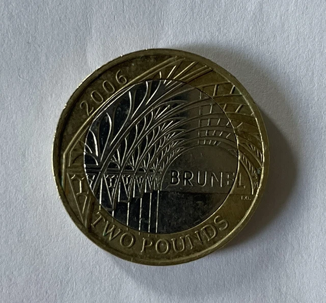 ISAMBARD KINGDOM BRUNEL Paddington Station 2006 £2 Two Pound Coin ...
