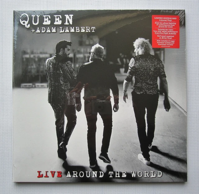 QUEEN + ADAM Lambert 'Live Around The World' Double Red 2 x LP Vinyl ...