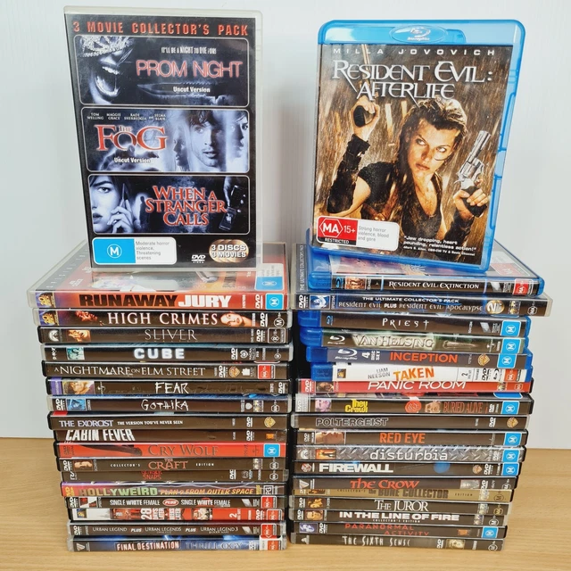 37X HORROR DVD/BR 47 Movies Bundle- Region 4 2000s Horror/Thriller ...