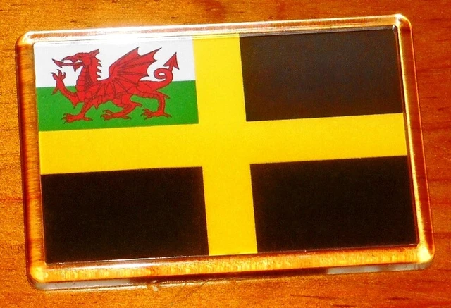 CROSS OF ST David Wales flag Baner Dewi Sant Cymru fridge magnet EUR 2 ...