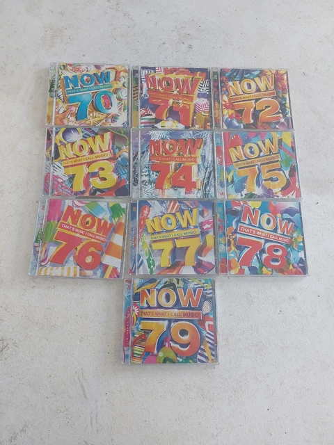 NOW THATS WHAT I call music CD bundle No's 70-79 All cds and case's in ...