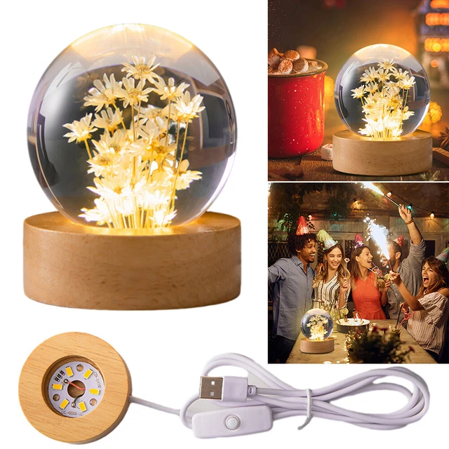 FLOWER CRYSTAL BALL Night Light Flower Desk Lamp Cute Night Light ... FLOWER CRYSTAL BALL Night Light Flower Desk Lamp Cute Night Light ...