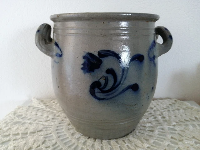 ANCIEN SALOIR En Grès Poterie ALSACE SOUFFLENHEIM BETSCHDORF 4 Litres ...