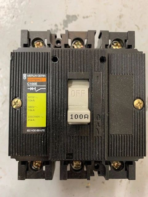 MERLIN GERIN COMPACT MCCB fuse 100A/80A/50A £60.00 - PicClick UK