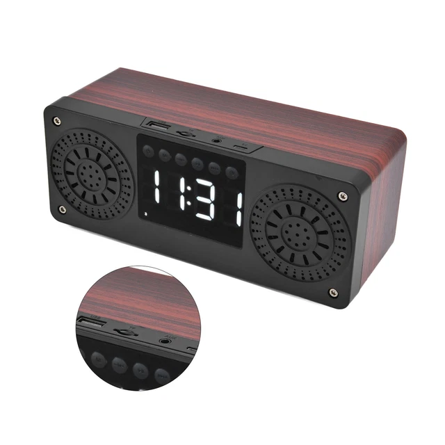SPEAKER RED DOUBLE Speaker Digital Display Clock 360° Three Dimensional ...