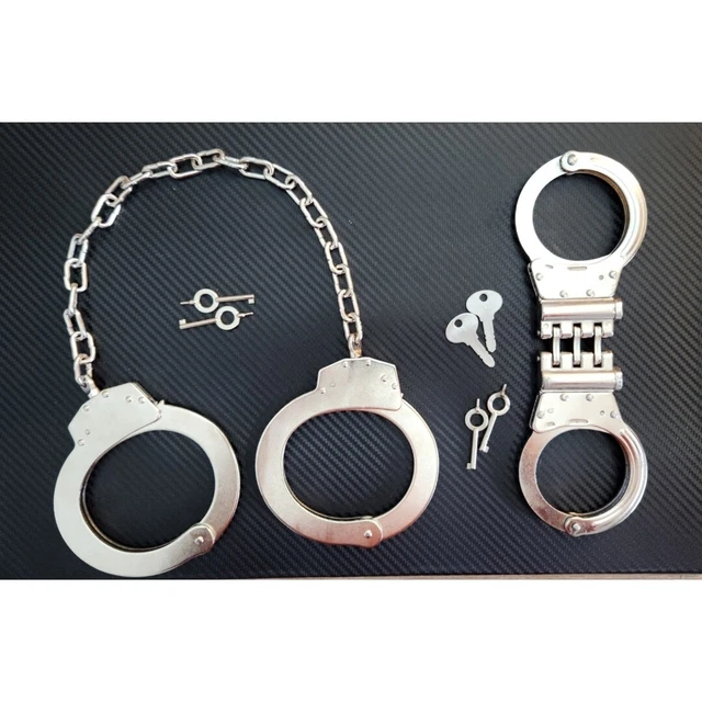 HIGH-SECURITY HANDCUFF FOOTCUFF Set Professional Grade Double Locking ...
