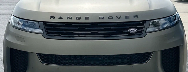 GRILLE AVANT RANGE Rover Sport SV L461 2023+ Noir Satin & Tissu Carbone ...