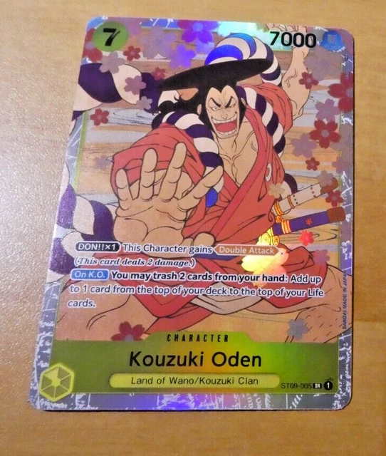 ONE PIECE ENGLISH Card Holo Game Carte Kouzuki Oden St09-005 Sr St En Tcg Mint EUR 4,87 ...
