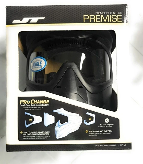 NEW JT PREMISE Paintball Goggle Mask with Fog Resistant Lens Black $39. ...