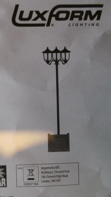 LUXFORM SOLAR 3-HEAD Lamp Post With Planter £59.99 - PicClick UK