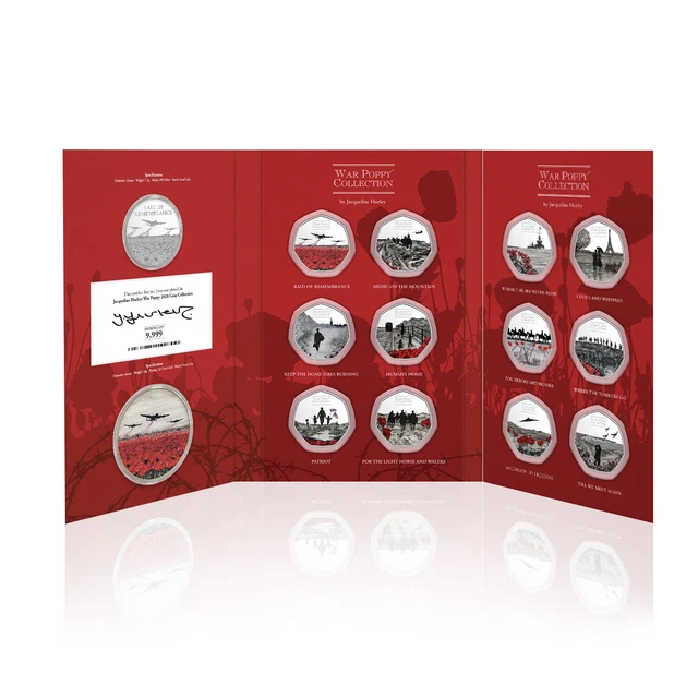 WAR POPPY REMEMBRANCE Day Charity Collectable Silver 50 Cents Coin ...