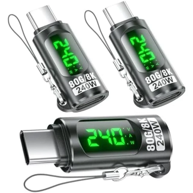 FOR USB-C DEVICES USB-C Power Meter USB-C Watt Meter Real-time Wattage ...