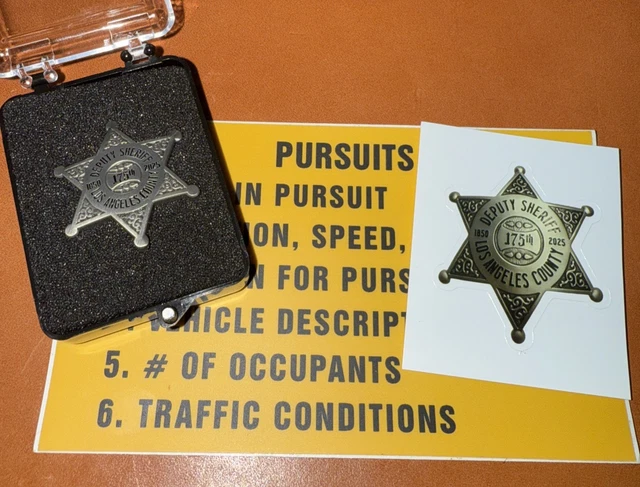 LASD DEPUTY SHERIFF 175th Anniversary Lapel Pin Badge w/ Case and more ...