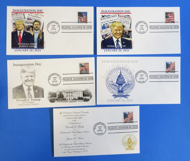 DONALD J. TRUMP, Jd Vance 2025 Presidential Inauguration Set Of 5 ...