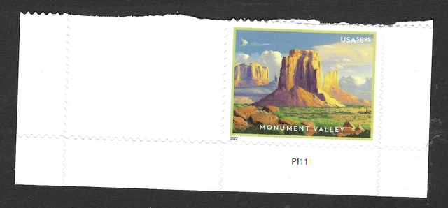 R71 USA PRIORITY mail sc# 5666 Monument valley stamp plate # imprint ...