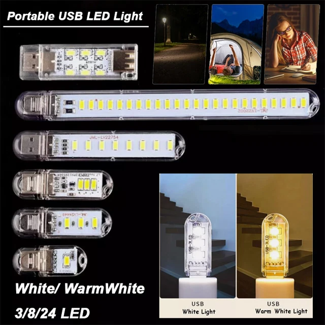 USB LED FLEXIBLE Night Light Mini Portable Desk Reading Lights for ...