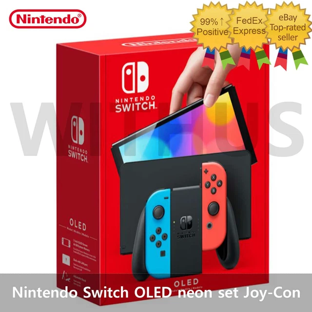 Nintendo Switch Oled Model Neon Blue And Neon Red Joy Con 64gb Handheld