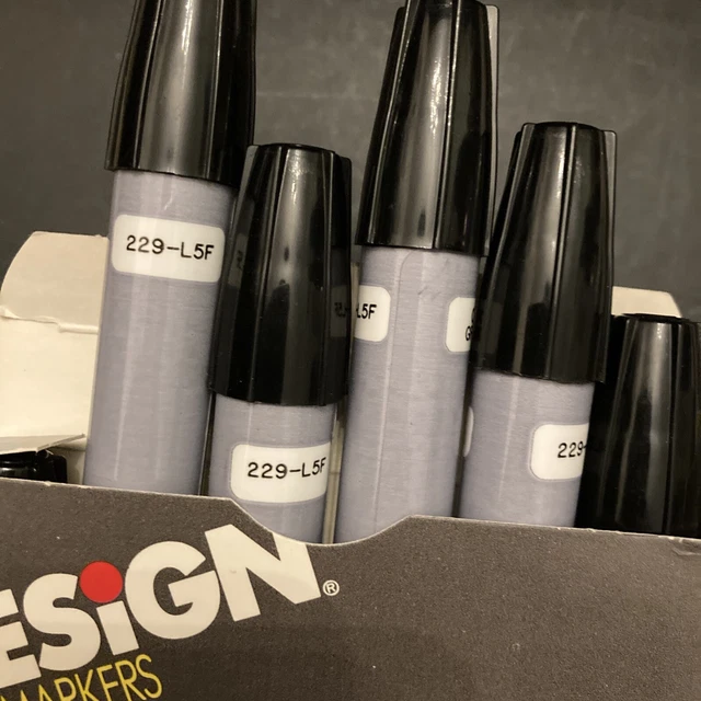 VINTAGE EBERHARD FABER Design Art Markers Box Of 6 -Cool Grey 5 LF ...