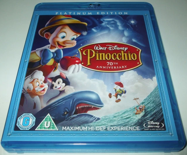 PINOCCHIO BLU-RAY & DVD 3-Disc Walt Disney Classic UK R2 Kids/Family ...