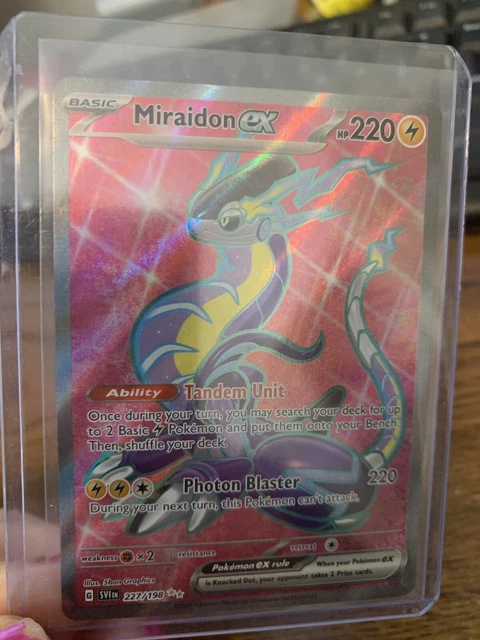 POKÉMON TCG MIRAIDON EX - Scarlet & Violet 227/198, Full Art Ultra Rare ...
