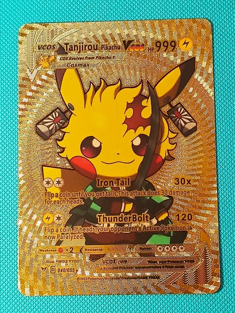 PIKACHU POKEMON TANJIROU Tanjiro Demon Slayer Pika Carte Card Prism ...