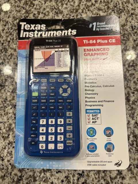 TEXAS INSTRUMENTS TI-84 PLUS CE Python Enhanced Graphing Calculator ...