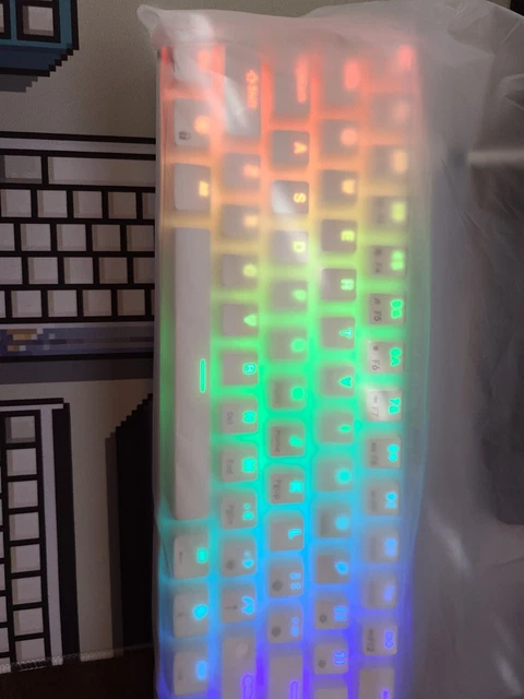 RK ROYAL KLUDGE RK61 Single Mode red switch hotswap rgb gaming keyboard ...