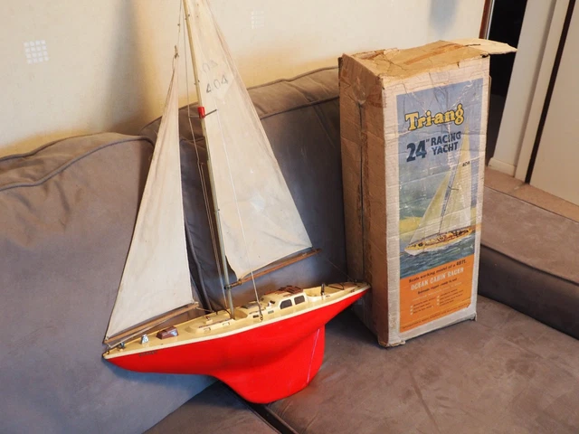 POND YACHT TRIANG Osprey Ocean Racer 24 Inch 60S £30.00 - PicClick UK