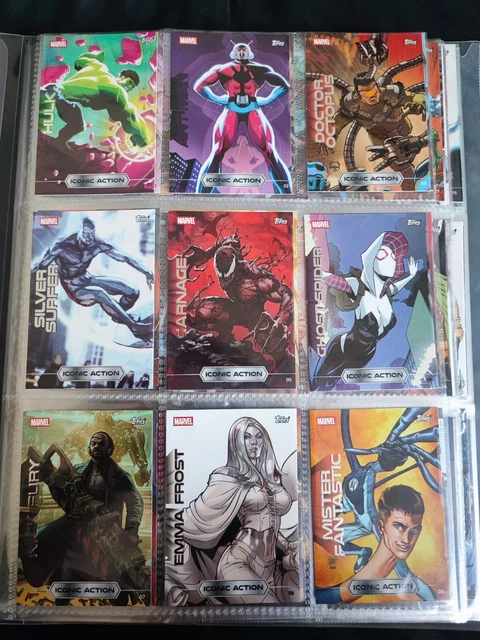 TOPPS MARVEL COMICVERSE trading cards full set 142 cards in album 2022 ...