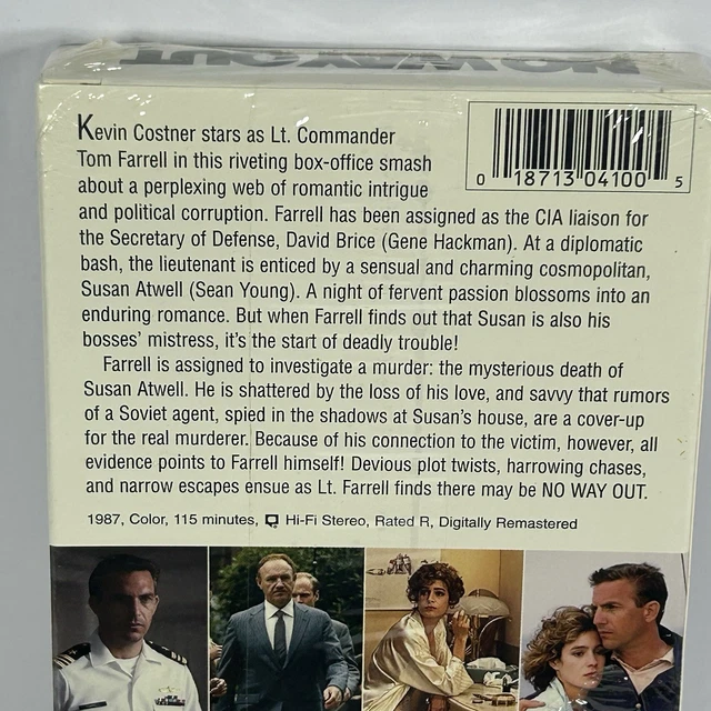 NO WAY OUT Sealed (VHS 1987) New Factory Sealed VHS Movie £6.23 ...