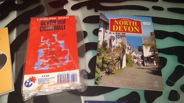 VINTAGE UK BRITISH Travel Brochures Maps Good Condition Lot of 6 Devon ...