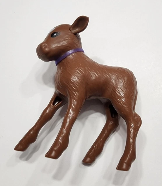 BARBIE COW CALF Sweet Orchard Farm Brown White Barn Animal Only Doll ...