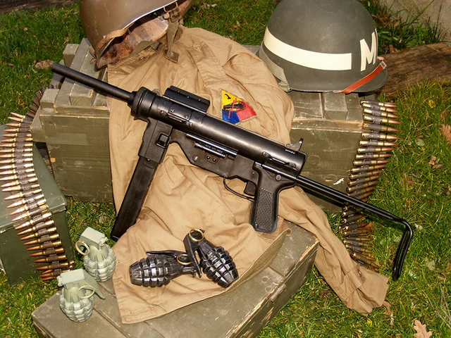 REPLICA M3 GREASE Gun Us Army Ww2 Denix Submachine Gun World War £154. ...